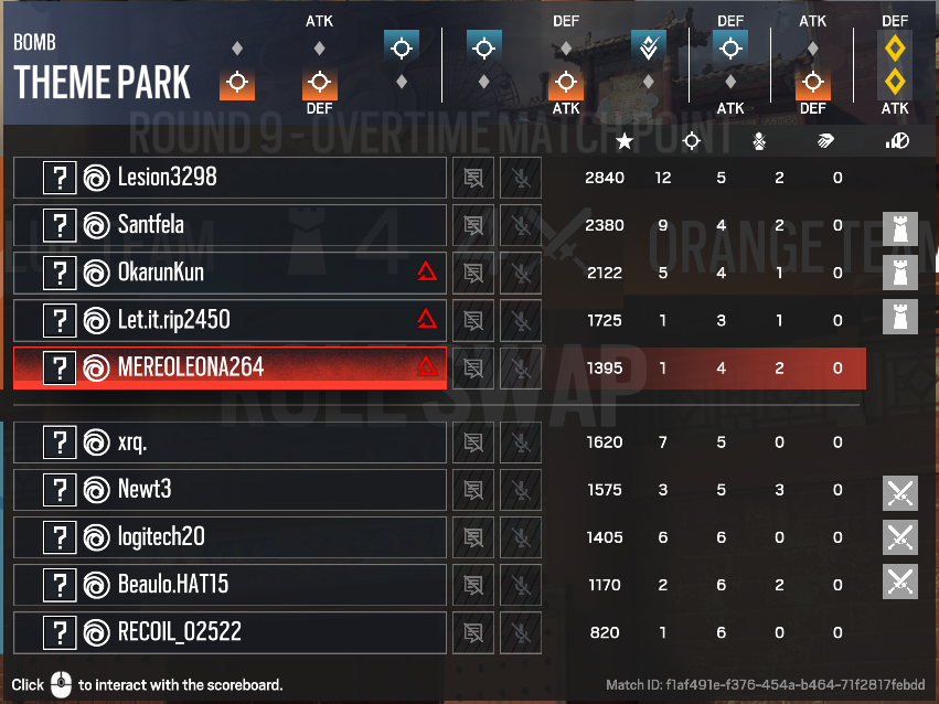 Reported MuhziIla for Cheating by 08061945 on Rainbow Six Siege ...