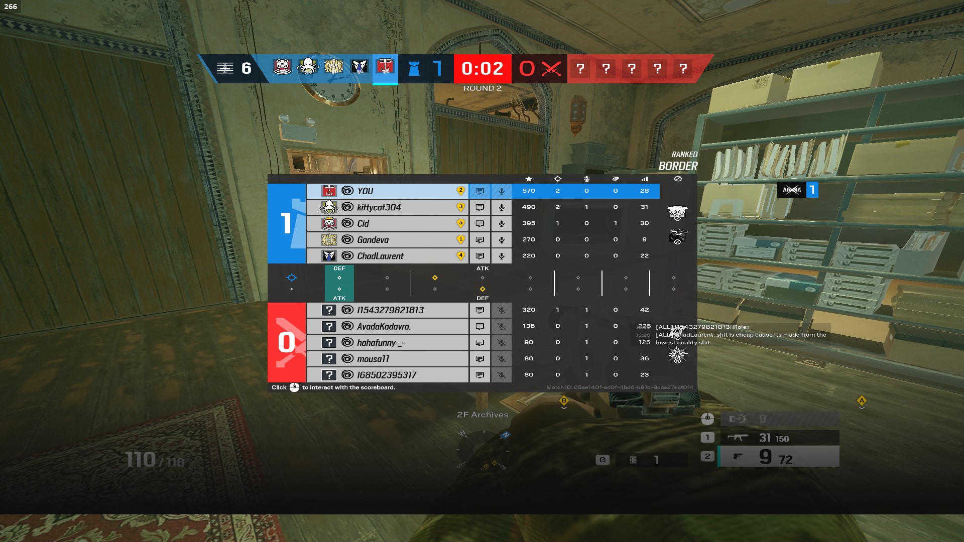 Reported chandurrs for Racism by wasd on Rainbow Six Siege | Reputation.gg