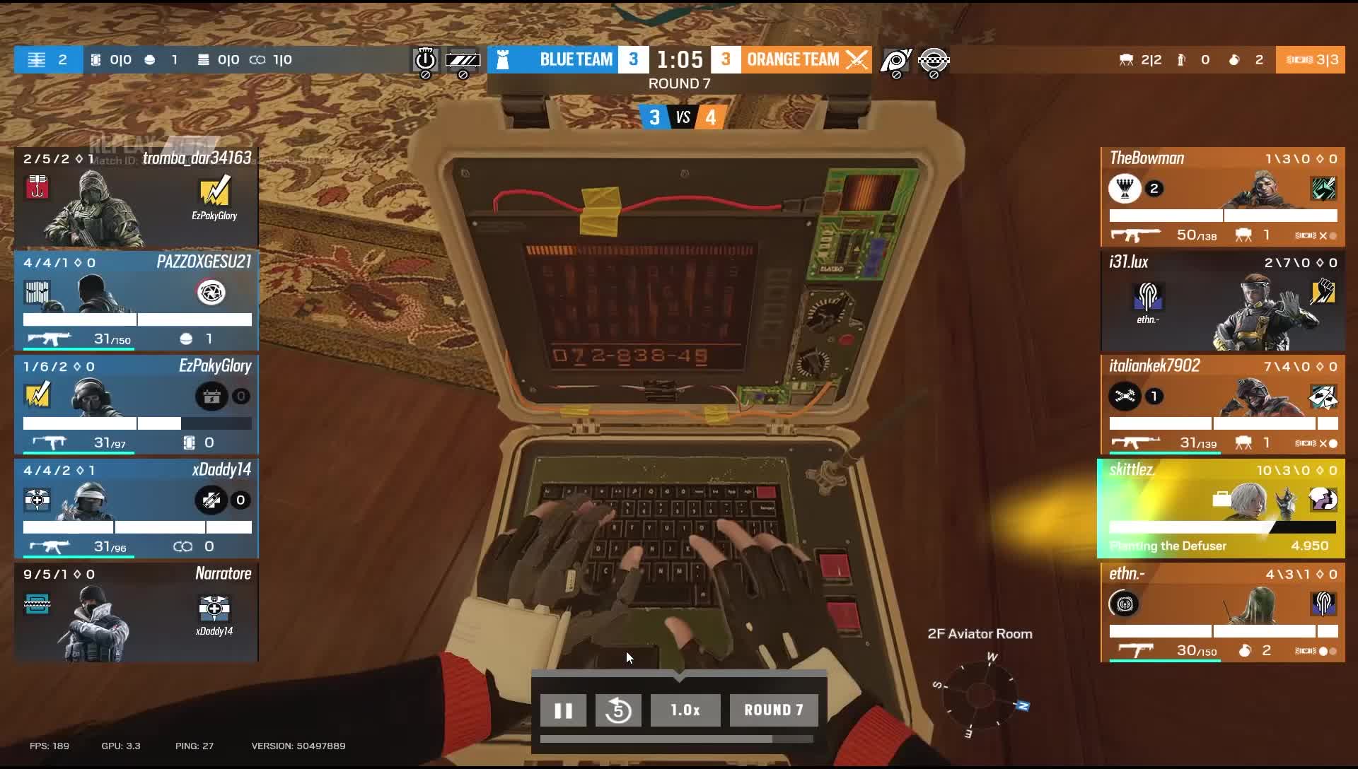 Reported skittlez. for Cheating by Skeletor on Rainbow Six Siege ...