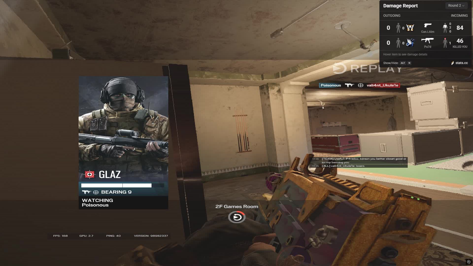 Reported Poisonous for Cheating by notwso on Rainbow Six Siege ...