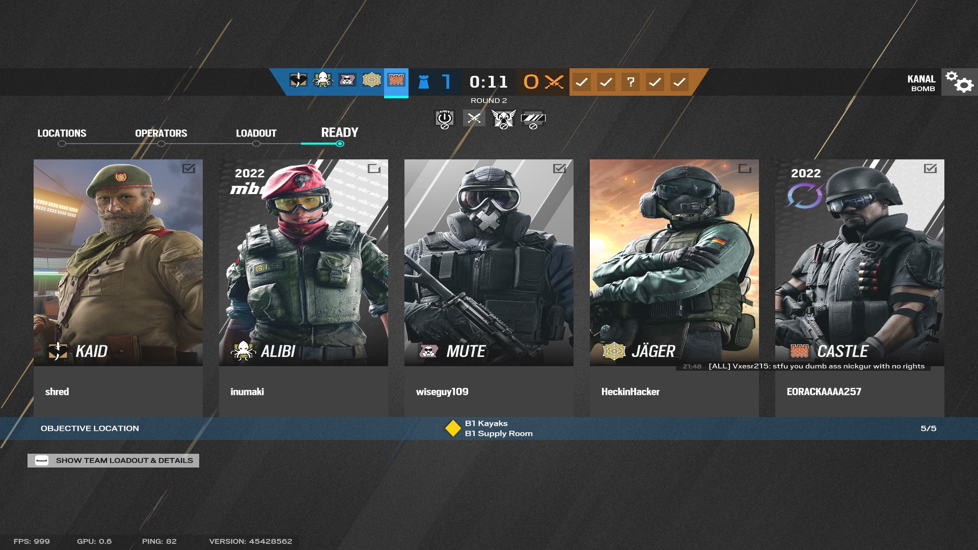 Reported alt-vyl for Racism by rack on Rainbow Six Siege | Reputation.gg